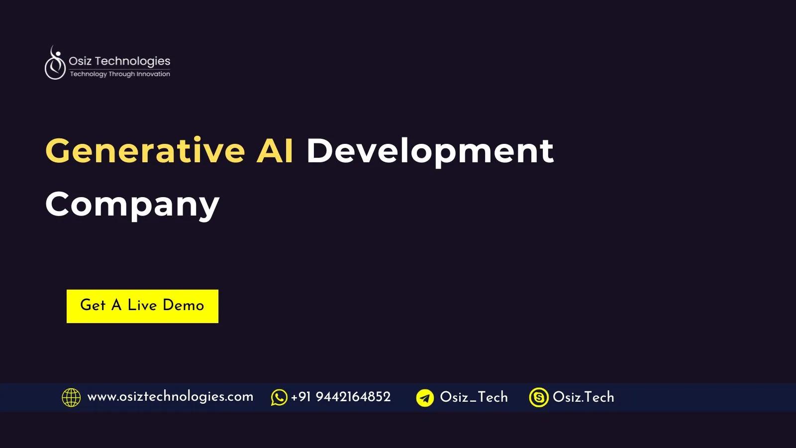 Generative AI Development Company | Osiz Technologies